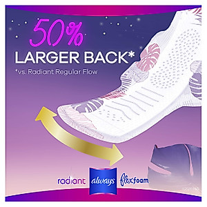 Always Radiant Pads, Size 4, Overnight Absorbency, Scented, 10 Count