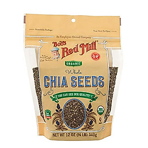 Bob's Red Mill Resealable Organic Chia Seeds, 60 Oz, Pack of 5