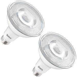 Sunco 2 Pack Dusk to Dawn Light Bulbs Flood Light Outdoor PAR30 LED Photocell Sensor 11W=75W, 5000K Daylight, 850 LM, IP65 Waterproof, Light Sensing Auto On/Off Security Porch Light, UL