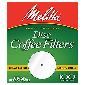 Melitta 3.5 Inch White Disc Coffee Filters (Pack of 2)