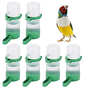 6 Pcs Automatic Bird Water Bottle,Bird Water Bottle Drinker Container Food Dispenser Hanging in Birds Cage for Parrots Budgie, Cockatiel, Lovebirds (140ML)
