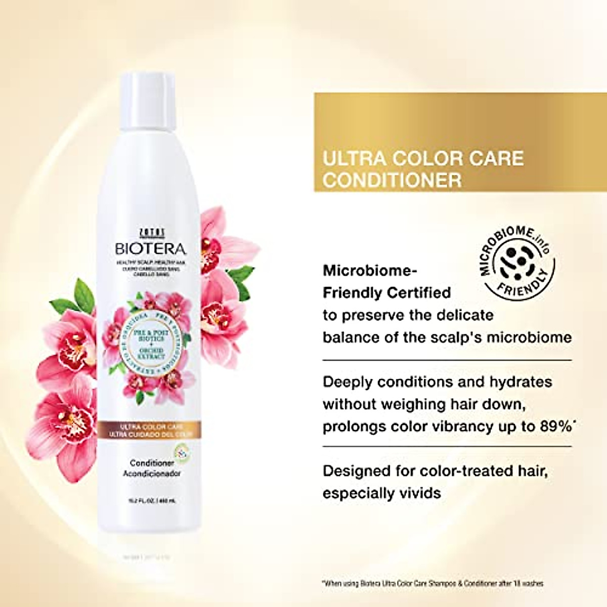Biotera Ultra Color Care Shampoo and Conditioner Set | Prolongs Vivid Color-Treated Hair | Microbiome Friendly | Vegan & Animal Test Free | Paraben & Sulfate Free | Color-Safe | 15.2 Fl Oz