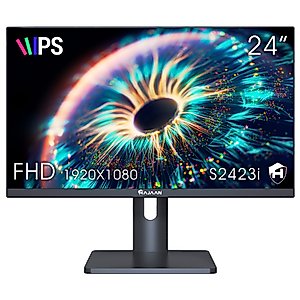 HAJAAN 24” Inch Full HD (1920 x 1080) IPS Desktop Monitor, 75 Hz Refresh Rate, Adjustable Tilt, Wall Mountable HDMI & VGA Ports | Monitor for PC, Ideal for Home & Business (S2423i)