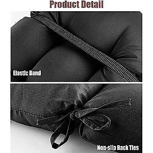 SciAza Outdoor Adirondack Chair Cushion High Elastic Lounge Chair Cushion Waterproof UV Resistant and Soft High Back Chair Cushion for Garden and Terrace Chairs (Beige,43.3 * 19.6in)