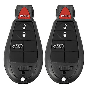 X AUTOHAUX 2pcs Replacement Keyless Entry Remote Car Key Fob M3N5WY783X 433Mhz for Dodge Charger for Chrysler 300 for Jeep Grand Cherokee 4 Buttons with Door Key