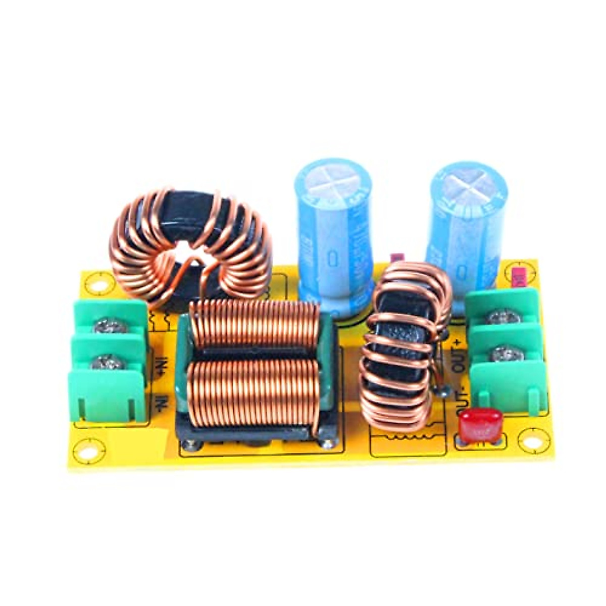 NOYITO DC LC Filter DC EMI Power Filter 0 to 50V 2A 4A 10A 20A Filtering Board (20A)