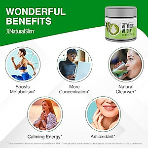 NaturalSlim Metabolic Matcha Powder - Authentic Japanese Matcha Powder - Organic Antioxidant & Anti-Aging* Pure Matcha Green Tea for Metabolism, Energy, and Concentration - 1.06 Oz