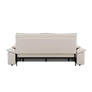 Eafurn 3 in 1 Multi-Functional Sleeper Sofa Bed Queen Size,Convertible Pull Out Loveseat Couch with Soft Pillow Armrest and Detachable Backrest,3 Seater Love Seat Lounge Sofa&Couches for Living Room