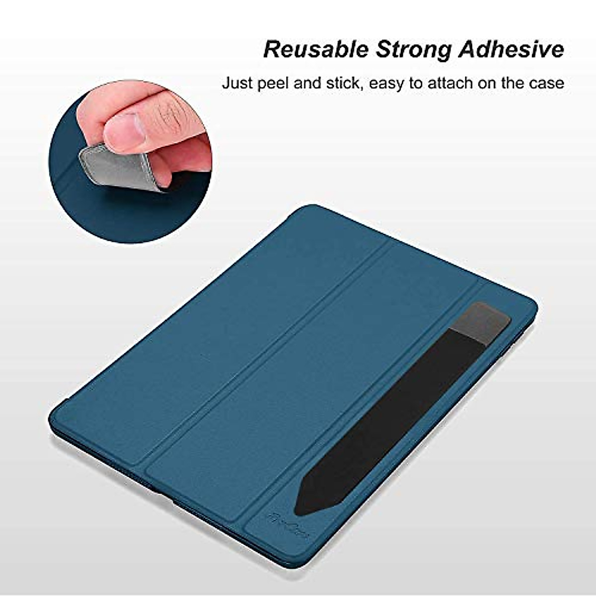 ProCase Pencil Holder Sticker for Apple Pencil 1st and 2nd Gen, Elastic Stylus Pocket Pouch Adhesive Stylus Pen Sleeve Attached to Case for Apple Pencil and Other Stylus Pens-Black