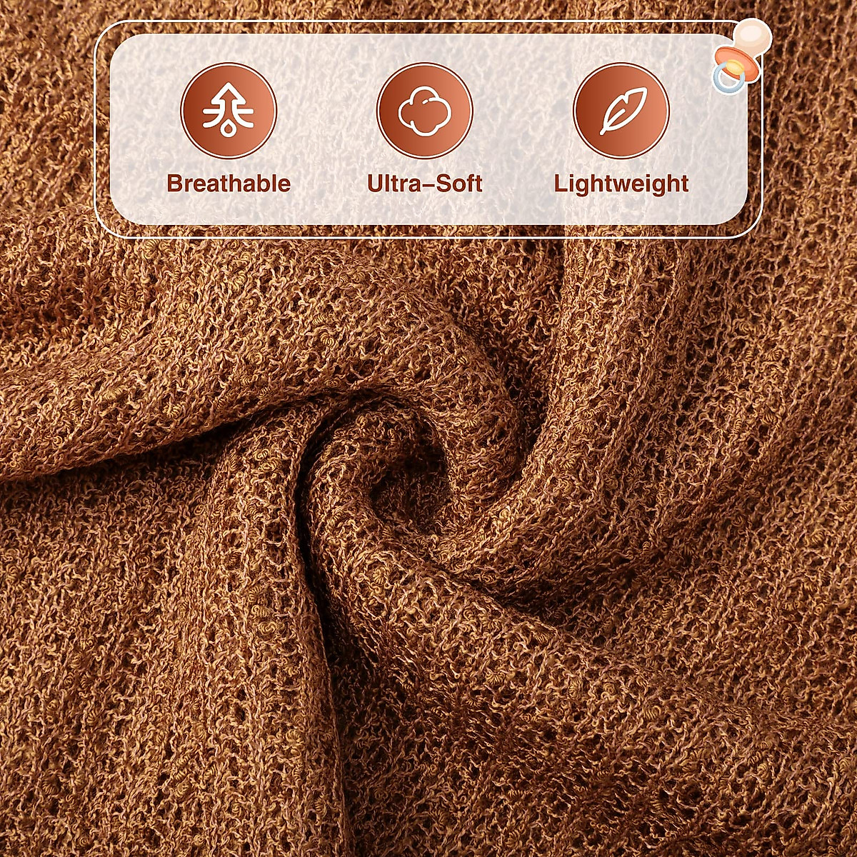 Tudomro 6 Pcs 15.8 x 59'' Newborn Baby Stretch Wraps Set 6 Colors Baby Photography Props Unisex Newborn Long Ripple Wrap Photo Blanket for Baby Girl Boy Christmas DIY Photography Prop(Elegant Color)