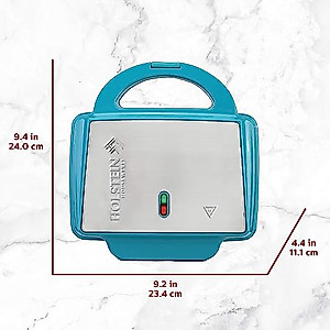 Holstein Housewares Non-Stick Cupcake Maker, Teal - Makes 6 Cupcakes, Muffins, Cinnamon Buns - Birthdays, Holidays, and More