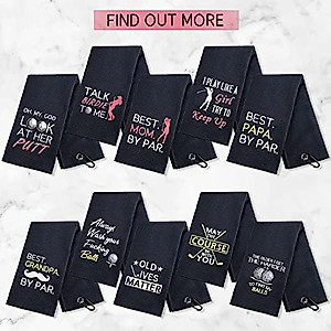 FAFAMESO Funny Golf Towel - May The Course Be with You - Golf Accessories for Golfer, Women, Wife, Men, Husband, Coworker, Birthday Gifts for Him or Her, Going Away Gift for Friends