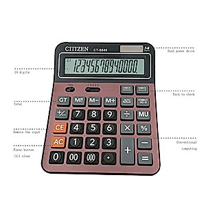 Financial Professional Standard Calculators,Large Calculator,Office/Business/Scientific Desktop Calculator with 14-Digit Large Display, Solar and AAA Battery Dual Power…
