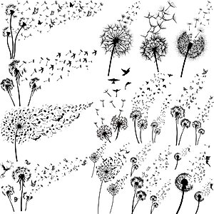 EGMBGM 13 Sheets Beautiful Dandelion Temporary Tattoos For Women Realistic Flying Dandelion Birds Butterfly Fake Tattoos Flowers For Girls Kids Hand Wrist Neck Decoration Temp Tatoos Temporary Sticker