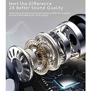 Clip-On Open Ear Headphones, Wireless Earbuds Bluetooth 5.3, Clip Earbuds with Digital Display Charging Case 80 Hours Playtime, IPX5 Waterproof Sports Earbuds for Cycling Running Work, Black