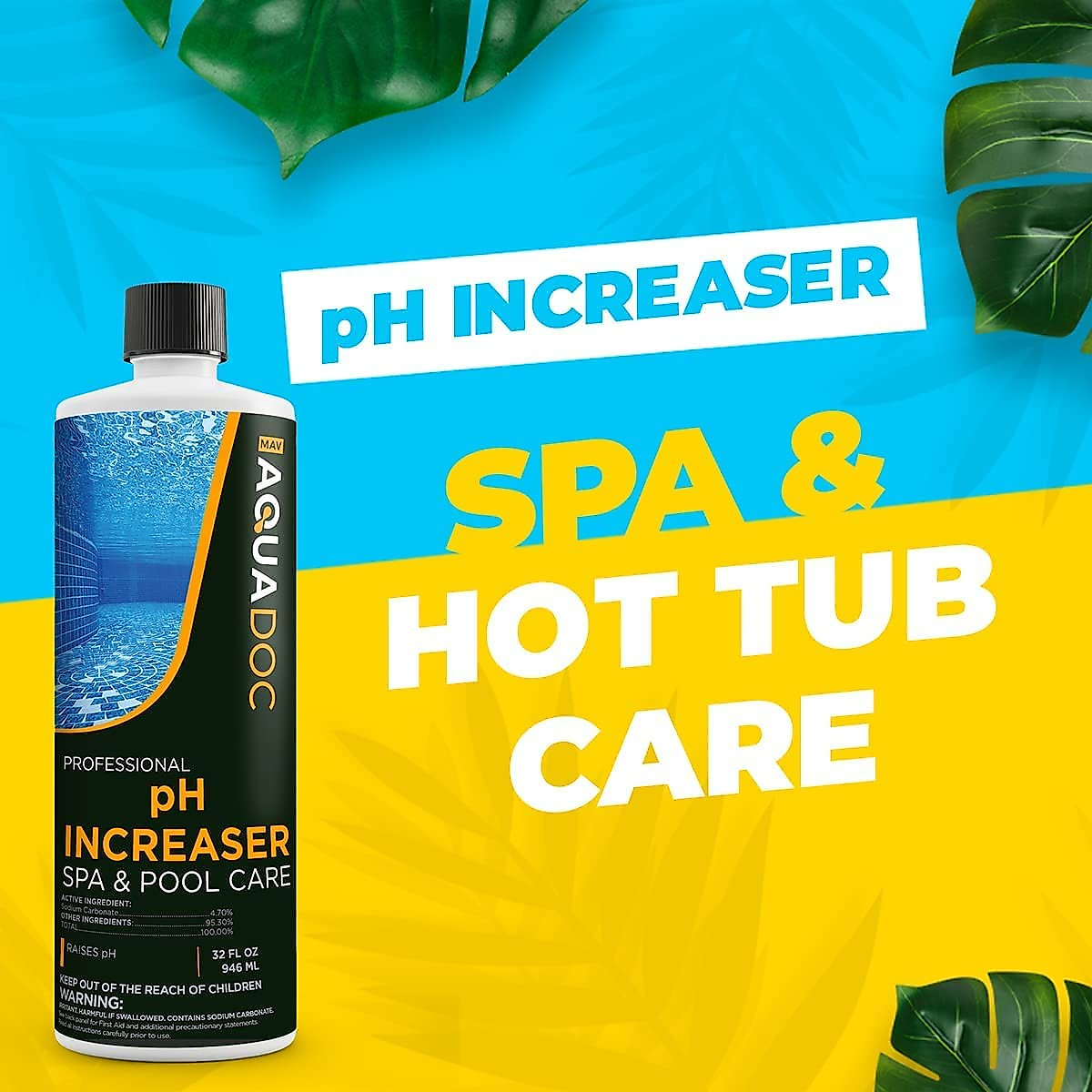 AquaDoc pH Increaser & Decreaser for Hot Tub - pH Up and Down for Hot Tub Spa - Balance Your pH Up and Down Levels - Adjust pH Levels for Indoor & Outdoor Hot Tub Maintenance