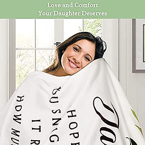 Valentines Day Gifts for Daughters, Birthday Gifts for Daughter, Daughter Gifts from Mom, Gifts for Daughter, Adult Daughter Gifts from Dad, Father Daughter Gifts, Soft Throw Blanket 60"x50", White
