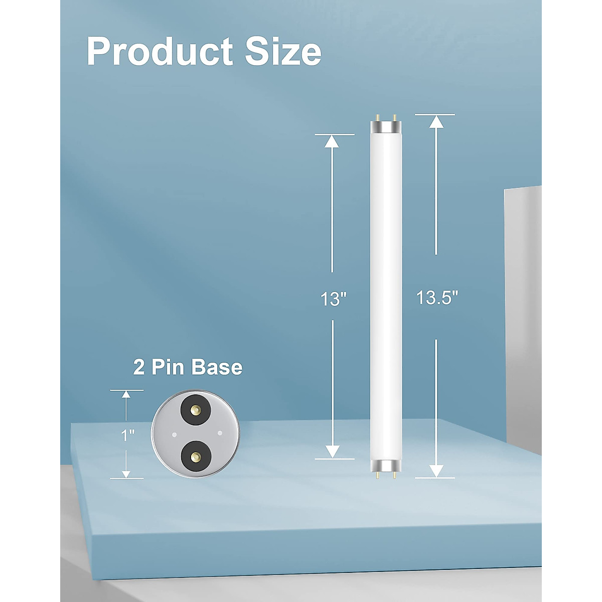 Shootingstar 6 Pack FSL BL T8 F10W Bug Zapper Replacement Bulb for 20W Bug Zapper, 13 Inch 10 Watt Light Bulb Compatible with Aspectek, Liba and Other 20W Mosquito Zapper Lamp