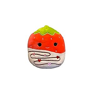 Squishmallow 5-Inch Plush - Join The 2023 Valentine's Day Squad Stuffed Animal Toys (Scarlett Dipped Strawberry)