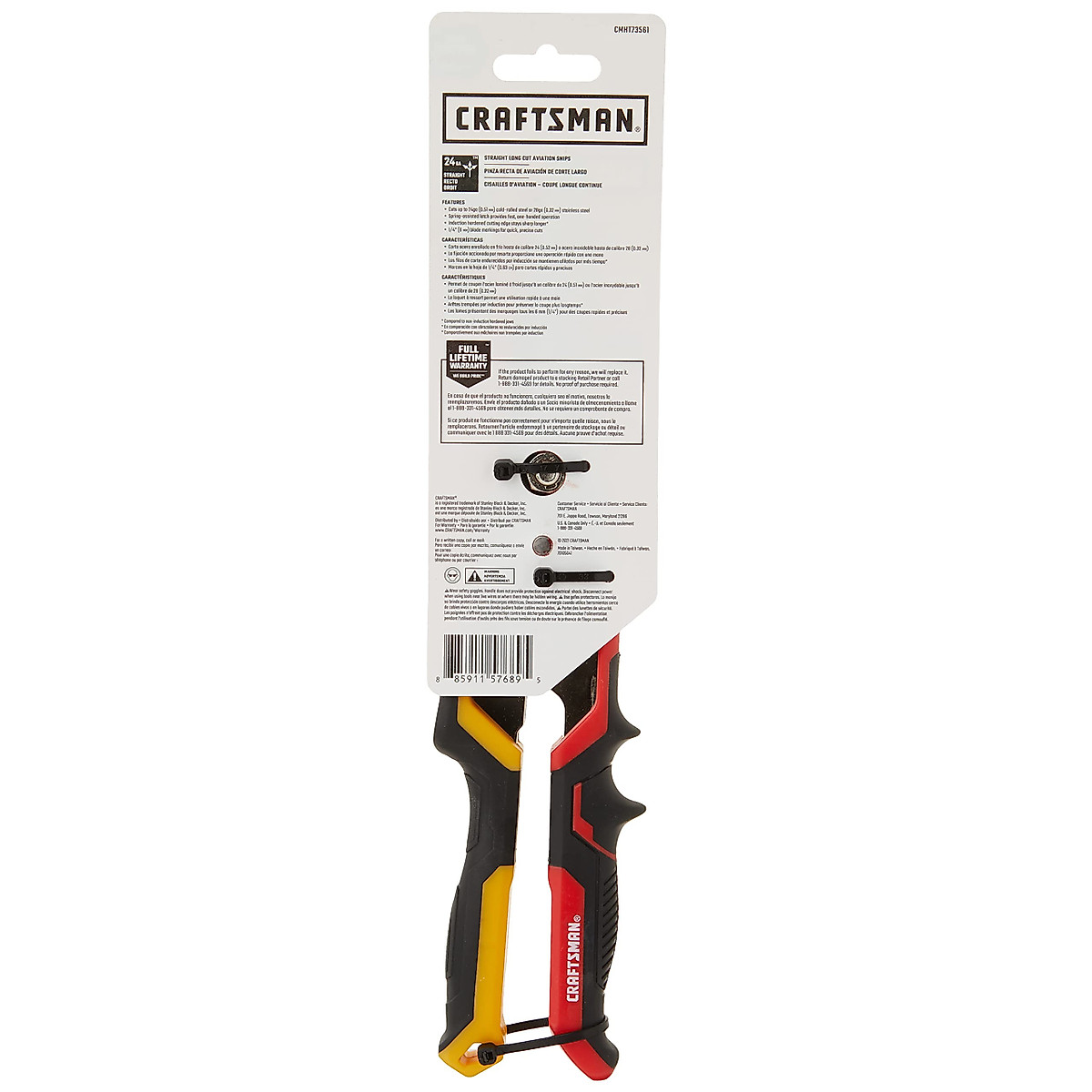 CRAFTSMAN Aviation Snips, Straight, Long Cut (CMHT73561)