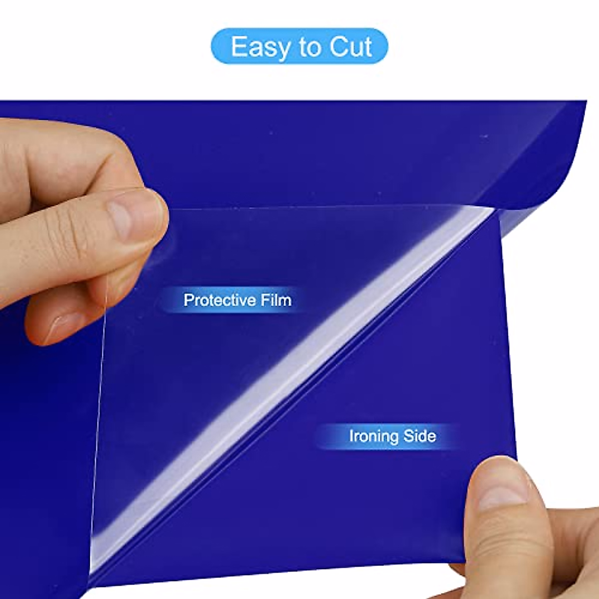 MECCANIXITY Heat Transfer Vinyl Rolls, 12" x 35 Feet HTV Vinyl, Bright Blue HTV Vinyl Iron on Vinyl Heat Vinyl Design for Shirts, Pillows, Hand Bags, Hats