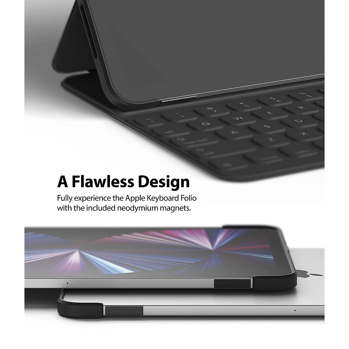Ringke Frame Shield Designed for iPad Pro 11 2021 Keyboard Case (11-inch, 3rd Generation) - Matte Black