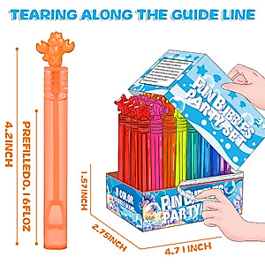 Under the Sea Party Favor, 32 Pack Mini Bubble Wand for Kids Toddler with Display Box, Mermaid Birthday Party Supplies, Ocean Goody Bag Filler, Summer Pool Beach Party Decoration Toy, Classroom Prizes