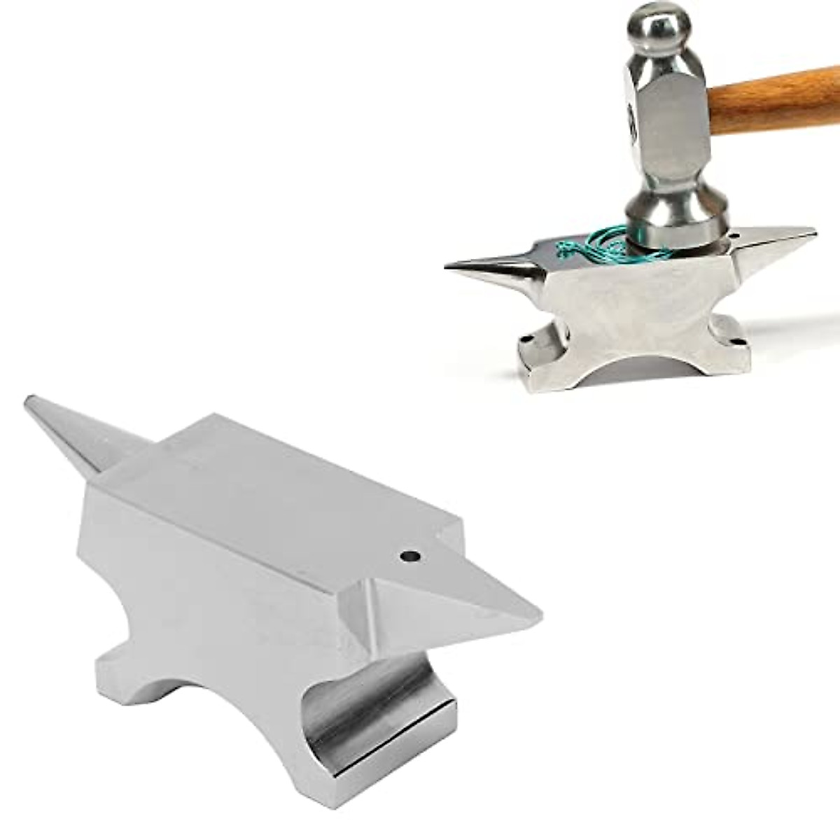 YEmirth Double Ended Horn Anvil Stainless Steel Metal Forging Platform for DIY Jewelry Processing