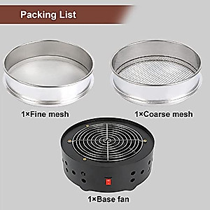 WISSXOER Coffee Bean cooler Electric Coffee Roasting Cooling Machine High Capacity 500G Double layer Collect Coffee Chaff (500g Black)