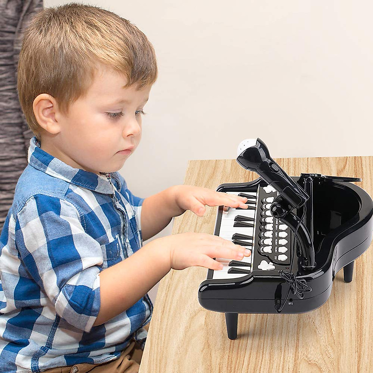 Piano Toy Keyboard for Baby & Toddlers Birthday Gift Toy for 1 2 3 4 Year Old Kids Toy Piano 24 Keys, Black