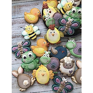 LILIAO Animal Cookie Cutter Set Kids, 3-Pc., Bird, Butterfly and Bee Biscuit Bread Cutters, Stainless Steel, by J.Cookies