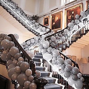 PartyWoo Gray Balloons, 50 pcs 5 Inch Matte Gray Balloons, Grey Balloons for Balloon Garland or Balloon Arch as Birthday Party Decorations, Wedding Decorations, Baby Shower Decorations, Gray-Y71