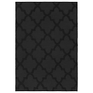 Garland Rug Quatro 5 Ft. x 7 Ft. Area Rug Black