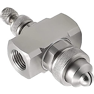 Bettomshin 1Pc Air Atomizing Nozzle, 1/4BSPT Female Thread 130 Degree Round Spray Air Atomizing Mist Nozzle 304 Stainless Steel