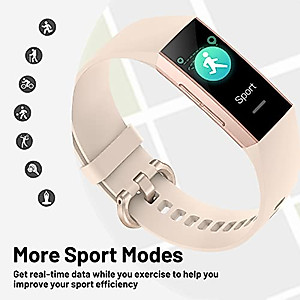 Asmoda Fitness Tracker, Smart Watch with Stopwatch and Pedometer, 1.1" Size Screen AMOLED Display Smartwatch with 25 Sport Modes, IP67 Waterproof Step Counter for iOS and Android Phone
