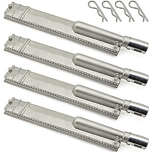 Cast Stainless Steel Grill Burner Replacement(4 PCS), SS304 Heavy Duty Outdoor BBQ Gas Grill Burners, Compatible with CIT CITSS CIT-SS 23301 Aussie Bull Jenn-Air Nexgrill TURBO(5-Year Warranty)