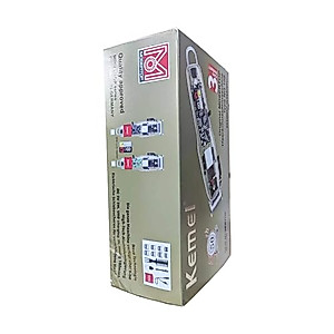 KEMEI Electric Hair Clippers for Men, Cordless Professional Rechargeable Barber Clipper, Zero Gapped Hair Trimmer with LED Display, Barber Trimmer Hair Cutting Kit for Family