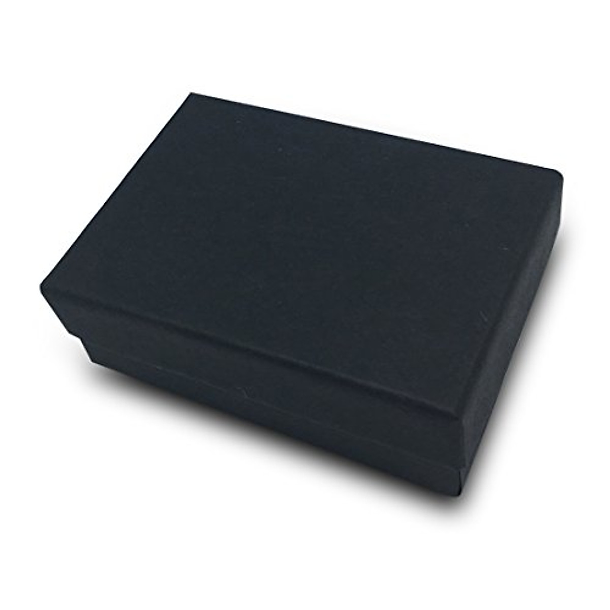 The Display Guys – Cardboard Jewelry Boxes With Cotton – 100 Pack – Matte Black – #32 (3 1/4" x 2 1/4" x 1")