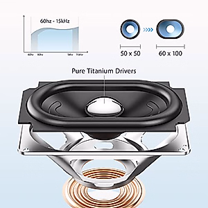 Tribit XSound Mega Portable Bluetooth Speaker, Loud & Deep Bass with Pure Titanium Drivers, IPX7 Waterproof, LED Lights, 20H Playtime, Built-in Powerbank Handle Strap for Camping, Travel, Party