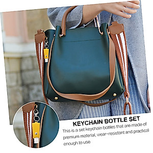 Beavorty 2pcs Hand Bottle Cover Subpackaging Bottles Travel Keyring Bottle Keychain Bottle Empty Bottle Empty Plastic Bottle Empty Container Bottle Refillable Bottle