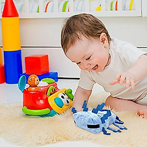 XSLWAN Blue Axolot Plush Plush Stuffed Toy Soft Throw Pillow Decorations for Video Game Fans, Kids Birthday Party Favor Preferred Gift for Holidays, Birthdays(Blue Axolot)