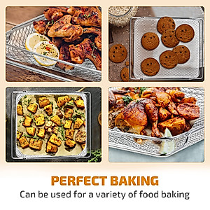 Replacement Air Fryer Basket for Ninja Foodi DT251 DT201 Air Fryer Oven, Stainless Steel Air Fryer Accessories for Ninja Foodi 10-in-1 Smart XL Air Fry Oven