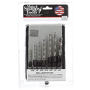 Snappy Tools 7 Piece Drill Bit Adapter Set in Belt Clip Pouch #47001