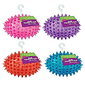 Gnawsome™ 3.5” Spiky Squeaker Football Dog Toy - Small, Cleans Teeth and Promotes Good Dental and Gum Health for Your Pet, Colors will vary