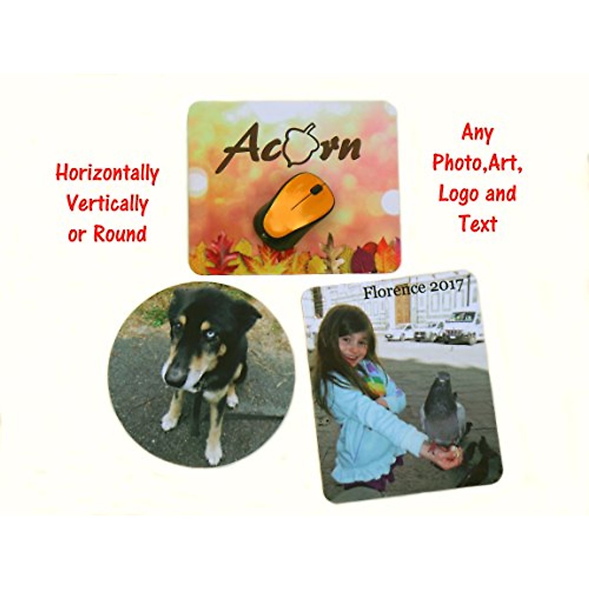 Personalized Mouse Pad - Add Pictures, Text, Logo or Art Design and Make Your Own Customized Mousepad. Each Custom Mouse Mat Comes in a Colorful Gift Bag. Personalized Your Gaming Mousepad