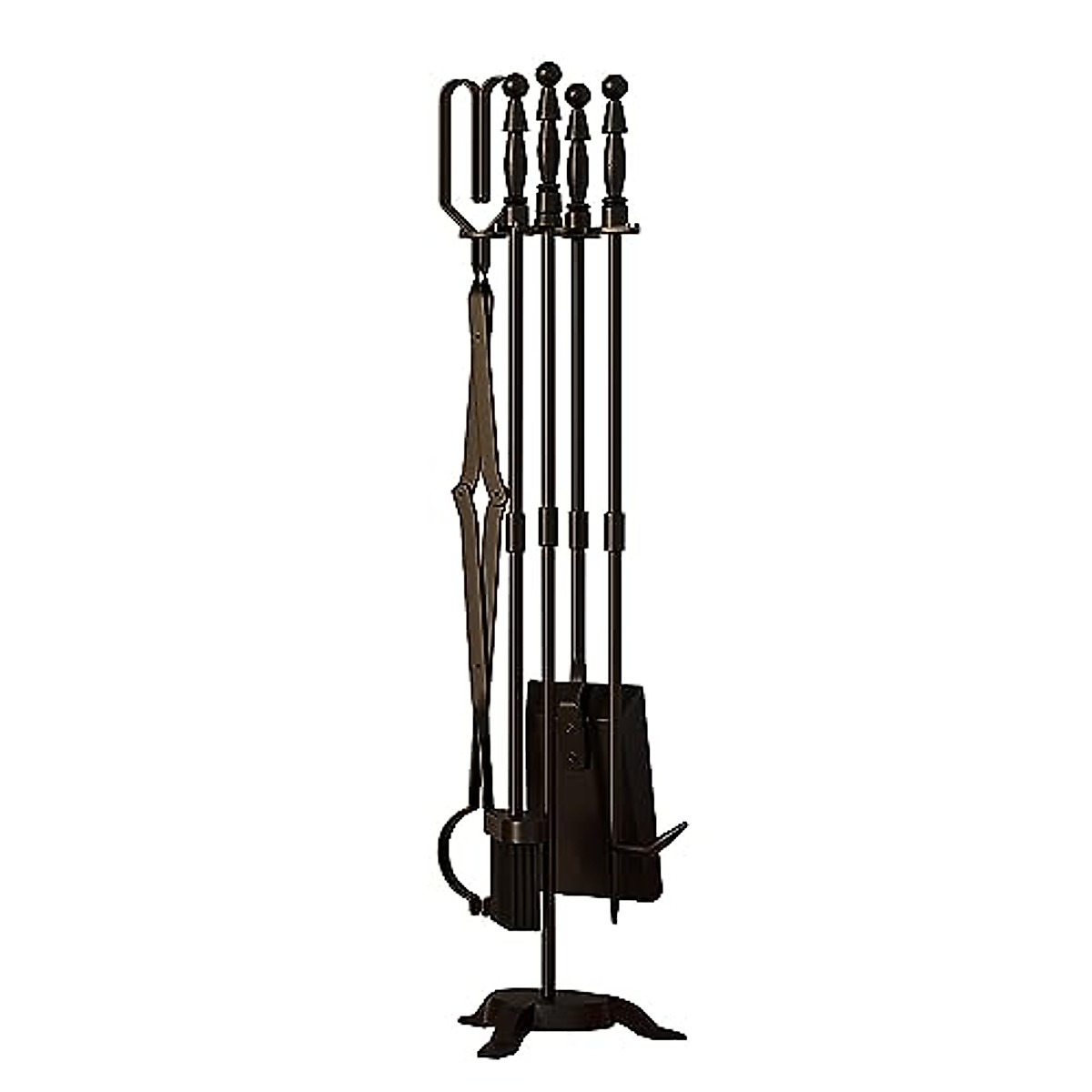 Fire Beauty Fireplace Tools Set 5 Pieces Wrought Iron Fire Tool Set for Outdoor/Indoor Fireplace Accessories Set