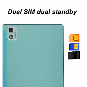 10.1 Inch Tablet, HD Tablet US Plug 100‑240V Support Fast Charging 5000mAh 6GB RAM 128GB ROM for Work (Green)