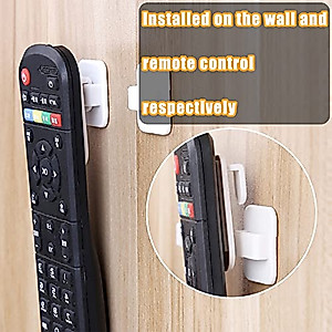 Coufce Remote Controller Hook Wall Mount, Controller Holder Self Adhesive Hook for TV, Air Conditioner, RV(4set)