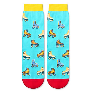 Zmart Roller Skate Gifts Roller Skating Gifts Skater Gifts For Women Men, Funny Roller Skate Socks Roller Skating Socks Skater Socks