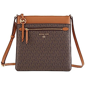 Michael Kors Jet Set Charm Small North/South Flat Crossbody Brown/Acorn One Size